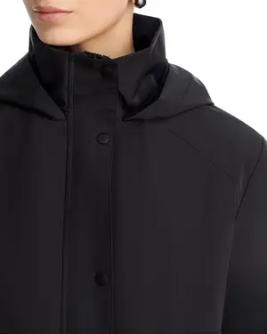 Aqua Mock Neck Raincoat