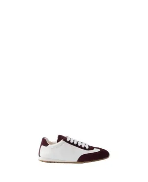 Prada Nappa Leather And Suede Sneakers