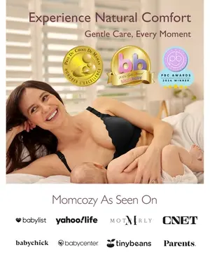 MOMCOZY Yn46 Jelly Strip Seamless Nursing Bra - Black