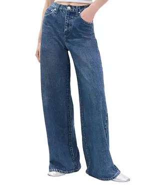 Rag & Bone Miramar Sofie High-rise Wide-leg Terry Jeans - Almda
