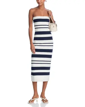 French Connection Maxime Strapless Midi Knit Dress