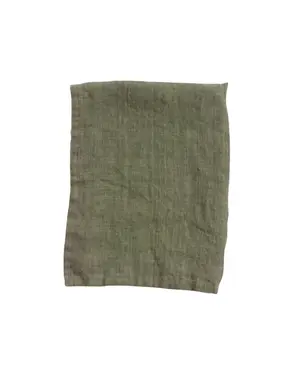 CREATIVE WOMEN Stone Washed Linen Tea Towel - Sage