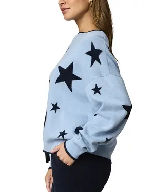 Splendid Silvie Star Crewneck Pullover Sweater
