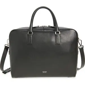 TOM FORD Grained Leather Padlock Briefcase - Black