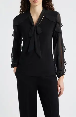 Anne Klein Tie Neck Blouses