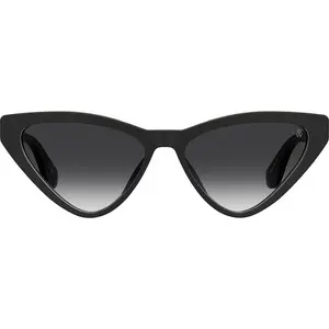 STUART WEITZMAN 55mm Cat Eye Sunglasses Black/dark Grey Sf