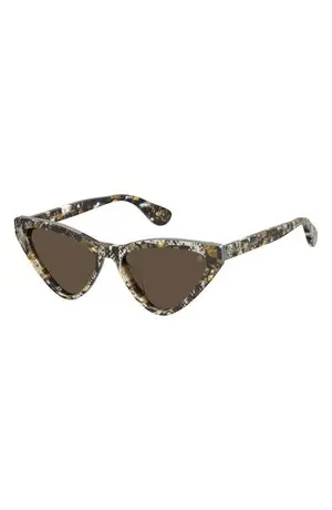 STUART WEITZMAN 55mm Cat Eye Sunglasses - Pattern Havana/brown