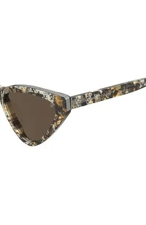 STUART WEITZMAN 55mm Cat Eye Sunglasses - Pattern Havana/brown