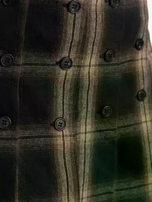 Attico Plaid Button Skirt