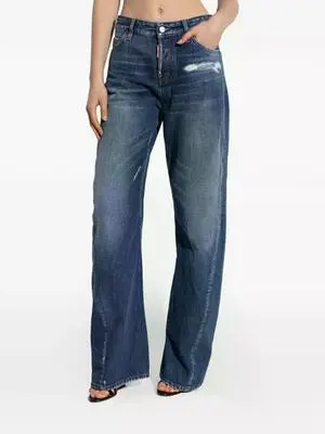 Dsquared2 Distressed Trousers - Blue