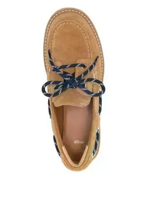 Maje Suede Platform Boat Shoes