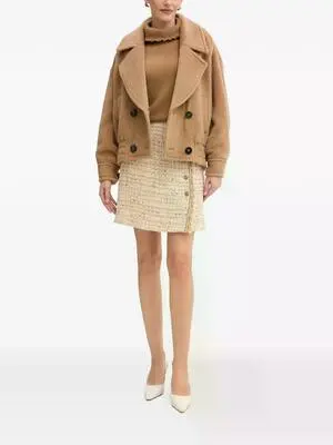 Luisa Spagnoli Knitted Sweater With Ruffled Collar And Bell Cuffs