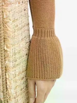 Luisa Spagnoli Knitted Sweater With Ruffled Collar And Bell Cuffs