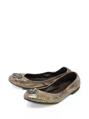 Tory Burch Metallic Snakeskin Ballet Flats