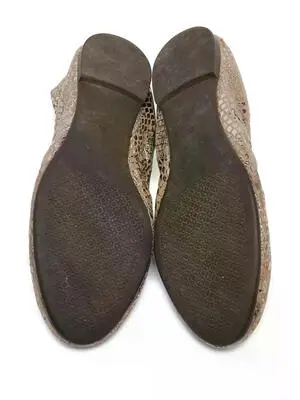 Tory Burch Metallic Snakeskin Ballet Flats