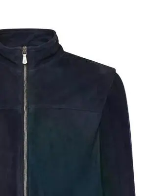 Eleventy Paneled Zip-up Jacket - Blue