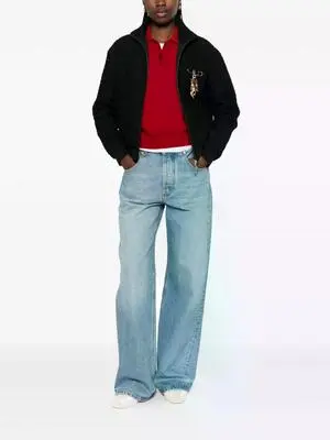 Emporio Armani Appliqué Zip Jacket - Black