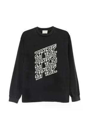 Aries Ariez Arize Faded Long-sleeve T-shirt - Black