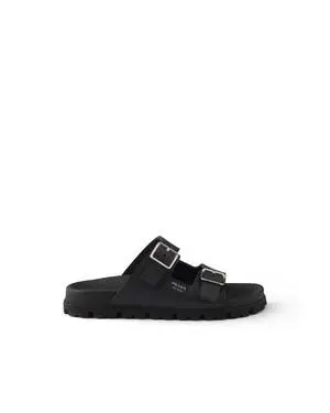 Prada Rubber Slides - Black
