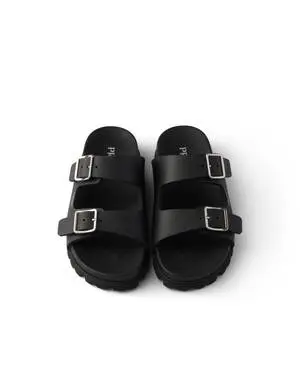 Prada Rubber Slides - Black