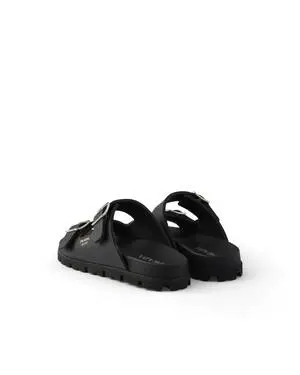 Prada Rubber Slides - Black