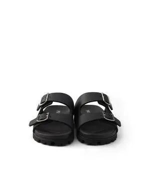 Prada Rubber Slides - Black