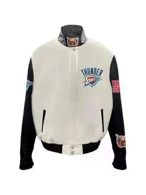 JEFF HAMILTON Oklahoma City Thunder Varsity Jacket - Neutrals
