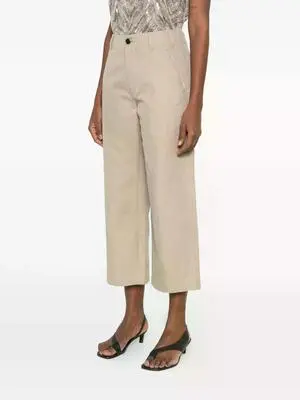 Brunello Cucinelli Straight-leg Cotton Trousers - Neutrals