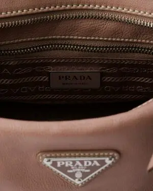 Prada Antiqued Leather Tote Bag - Brown