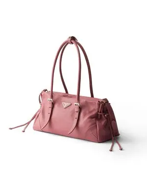 Prada Antiqued Leather Tote Bag - Pink