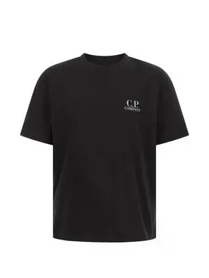 C.P. COMPANY 30/1 Jersey Short-sleeve Printed Graphics T-shirt - Black