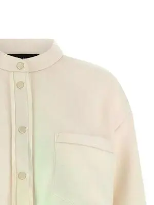 Fabiana Filippi Mandarin Collar Scuba Shirt - Neutrals