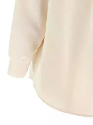Fabiana Filippi Mandarin Collar Scuba Shirt - Neutrals