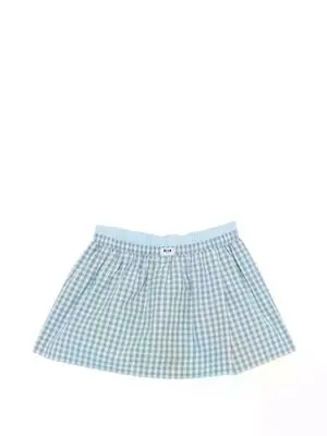 MSGM Check Print Short Skirt