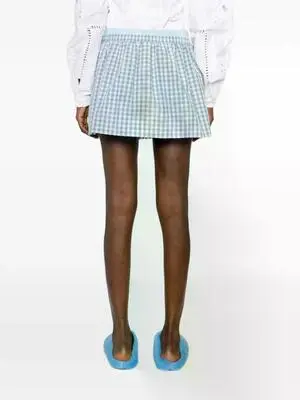 MSGM Check Print Short Skirt