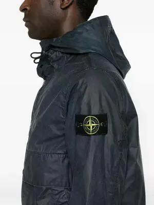 Stone Island Button-fastening Hooded Coat