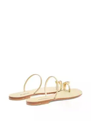 Casadei Glitter-embellished Flat Sandals