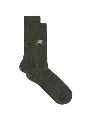 Burberry Embroidered Logo Socks - Green