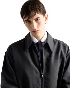 Prada Wool Blouson Jacket - Grey