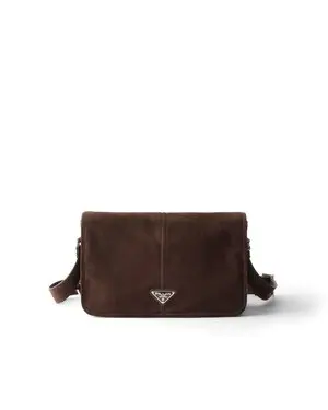 Prada Suede Shoulder Bag - Brown