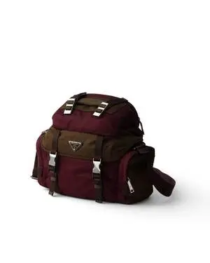 Prada Re-nylon And Leather Shoulder Bag - Red