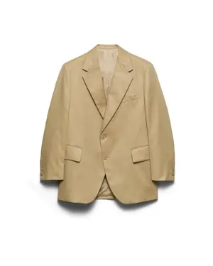 Prada Single-breasted Cotton Jacket - Neutral