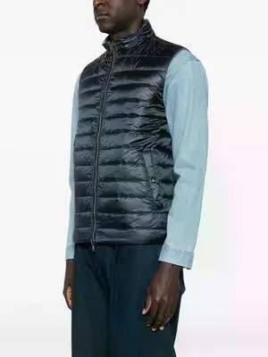 Herno Zip-fastening Quilted Gilet - Blue