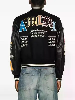 Amiri Appliqué Letter Bomber Jacket - Black