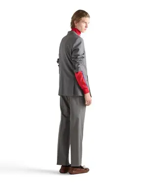 Prada Wool Trumpet Flare Pants - Grey