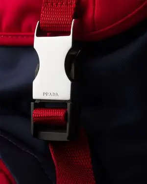 Prada Re-nylon Backpack - Baltic Blue/red