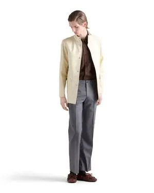 Prada Short-sleeved Technical Fabric Shirt - Brown