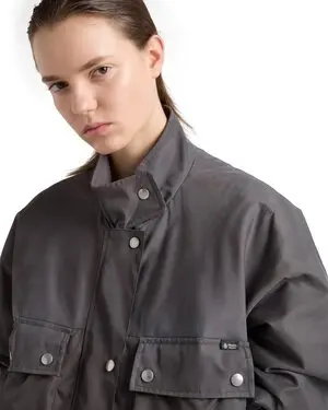 Prada Washed Re-nylon Rain Jacket - Grey