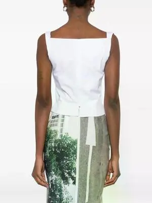 VIVIENNE WESTWOOD Sleeveless Cowl Neck Top - White