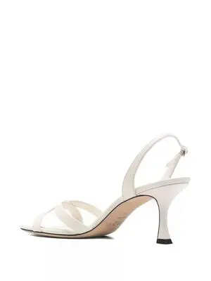 JIMMY CHOO Criss-cross Strap Sandals - White
